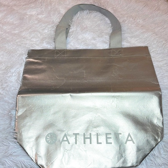Athleta | Bags | Athleta Silver Shopping Bag Medium Size | Poshmark